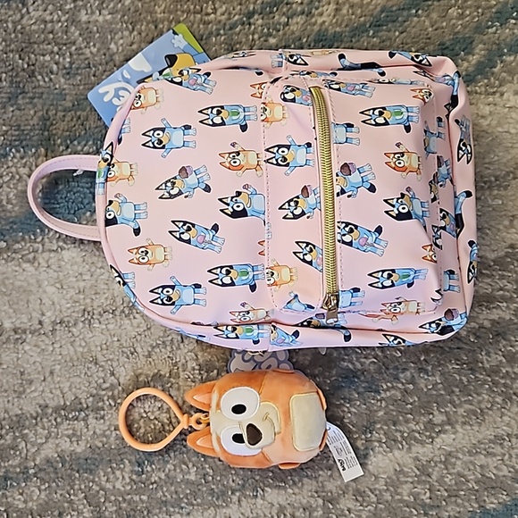 Bluey | Accessories | Nwt Bluey Mini Faux Leather Pink Kids Backpack ...